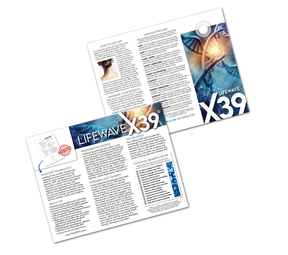 Brochure LifeWave X39 Trifold (20 Pack) – PatchEDU (LifeWave Education)